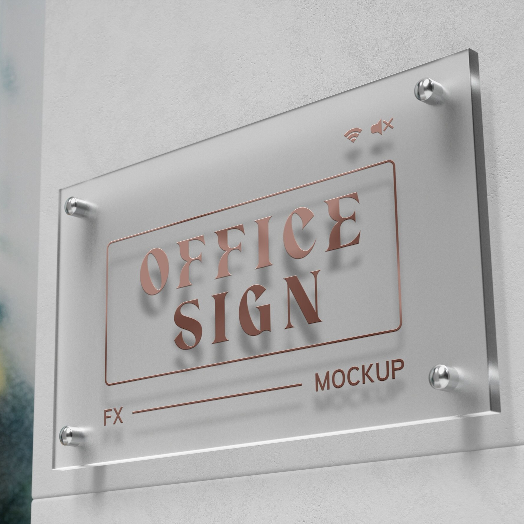 Letrero en Acrílico Para Puertas - Api Estudio